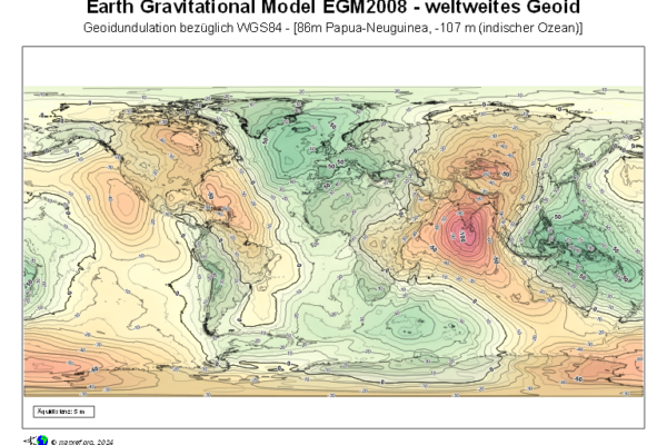 Worldwide – Geoid EGM2008 | MapRef.org - GeoSpatial And MapMaking Insides